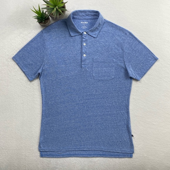 Bonobos | Shirts | Bonobos Slim Fit La Short Sleeve Polo Shirt Blue ...